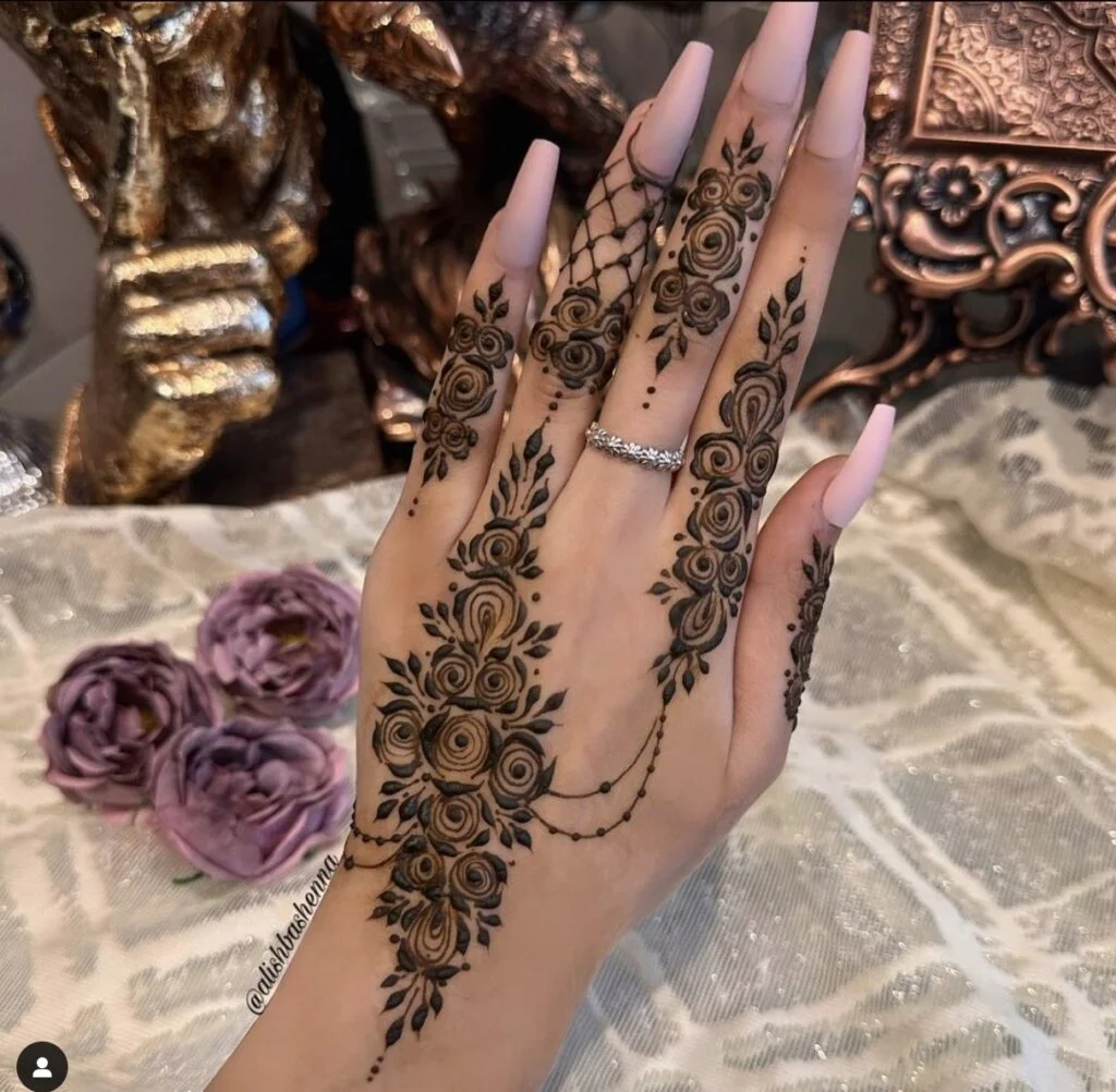 Modern Henna Hand Designs